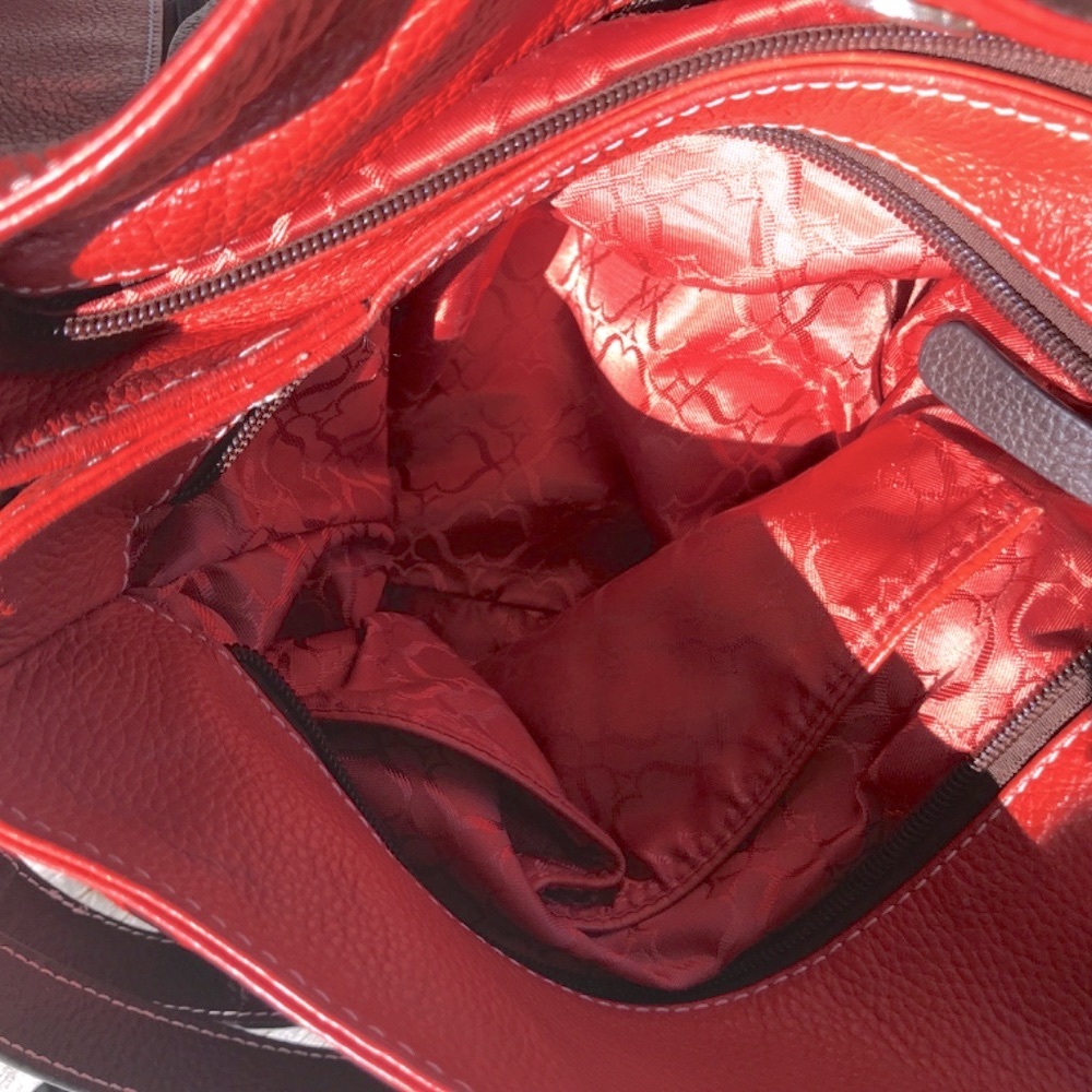 Vera Pelle Italian Soft Pebbled Leather Handbags Oran… - Gem